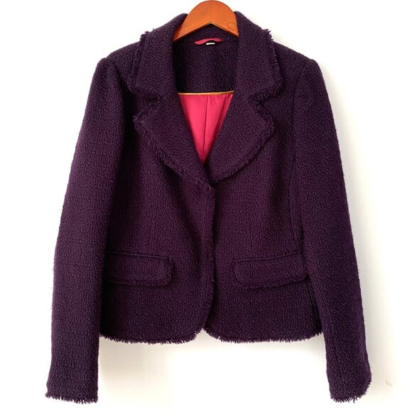 Boden | Jackets & Coats | Boden Wool Blazer Jacket Eggplant | Poshmark